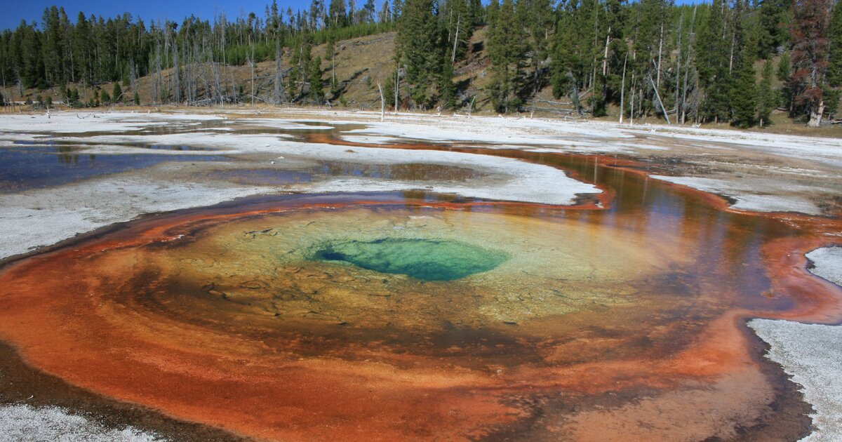 Sources hydrothermales d'Upper Geyser Basin, Yellowstone - Géodiversité.NET